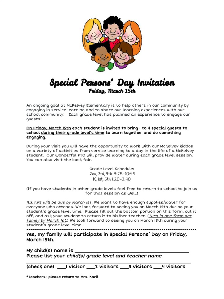 Special Persons' Day Invitation | PDF