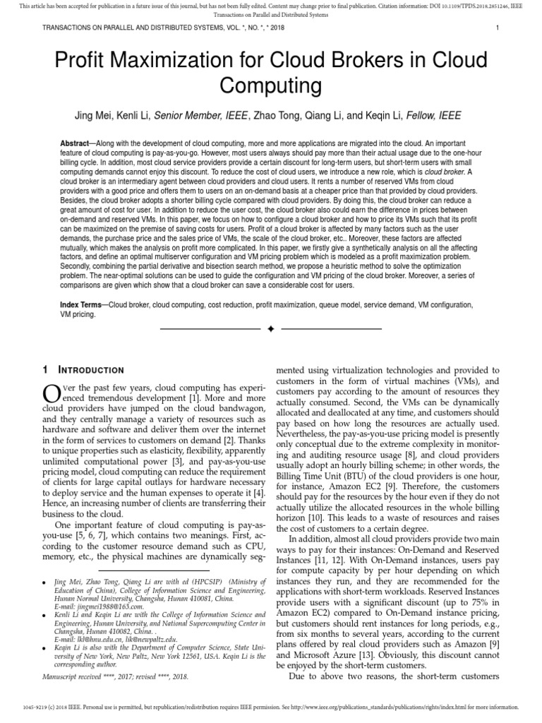 4.profit Maximization | PDF | Virtual Machine | Cloud Computing