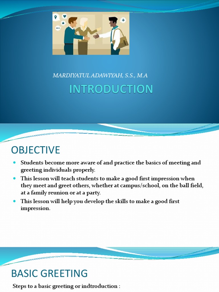 Mastering Greetings and Introductions | PDF | Language Arts ...