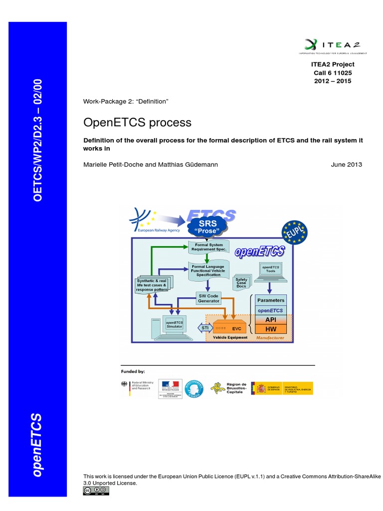 D2.3. openETCS - Definition of The Overall Process For The Formal ...
