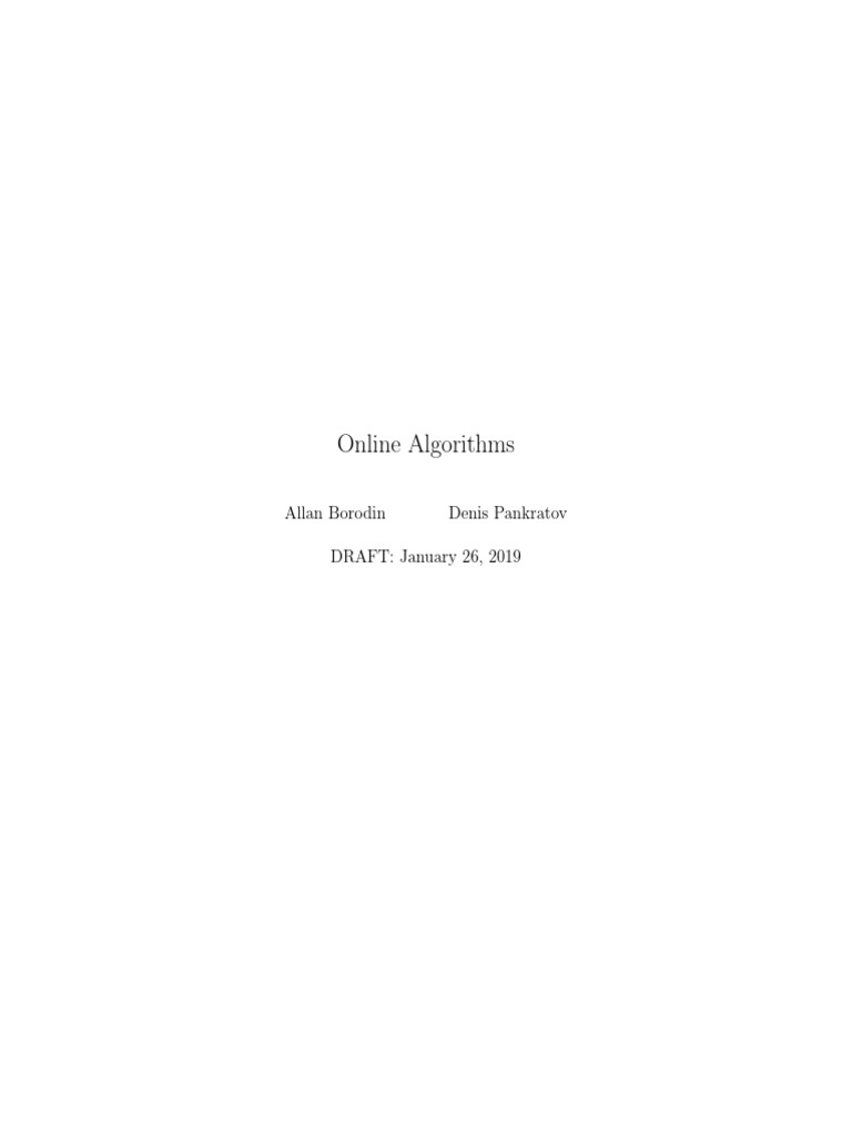 Online Algorithms Guide | PDF | Theoretical Computer Science | Applied ...