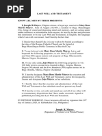 Notarial & Holographic Wills (Sample) | PDF | Will And Testament ...