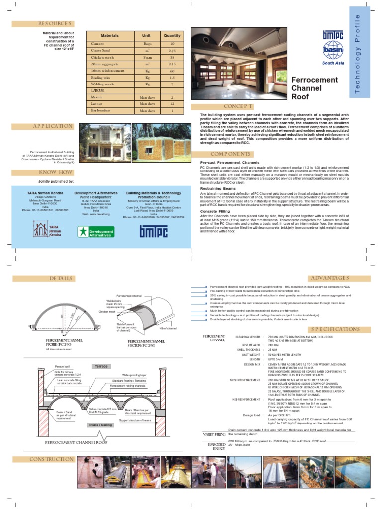Ferrocement Channel Roof: A Lightweight and Cost-Effective Roofing ...