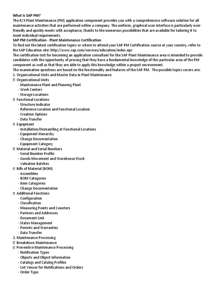 An In-Depth Guide to SAP Plant Maintenance (SAP PM) Modules, Processes ...