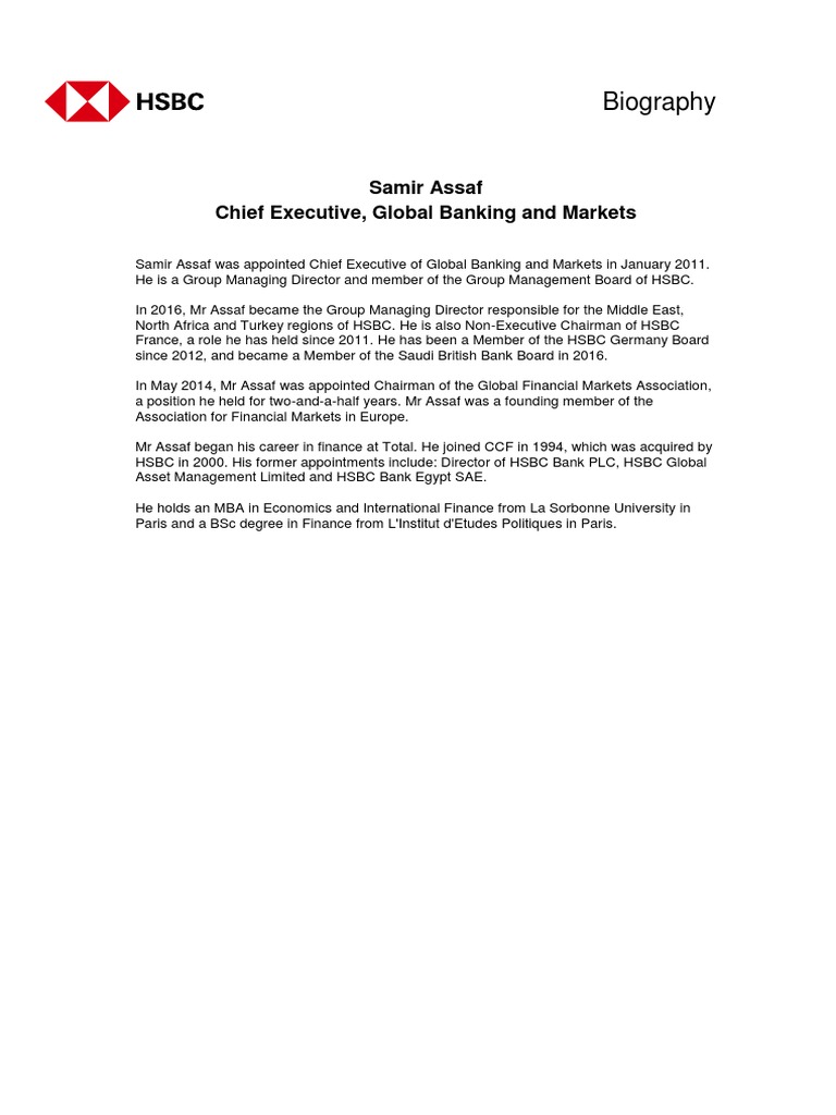 Samir Assaf Biography | PDF