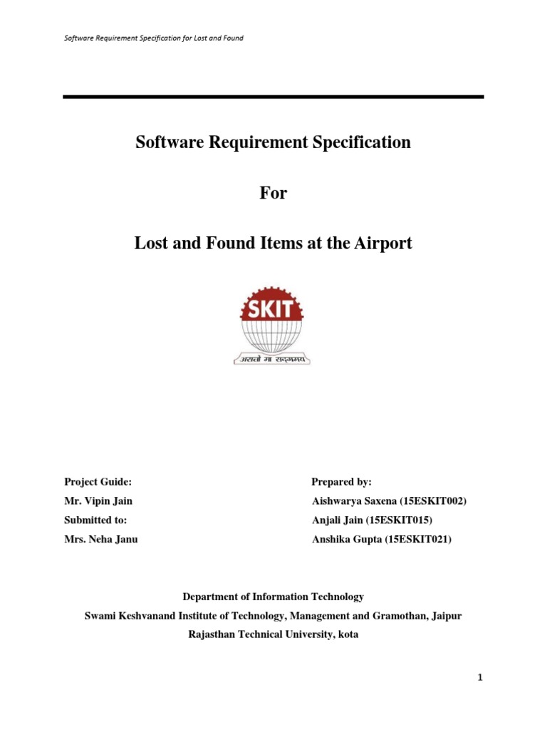 SRS Sample | Download Free PDF | Use Case | Databases