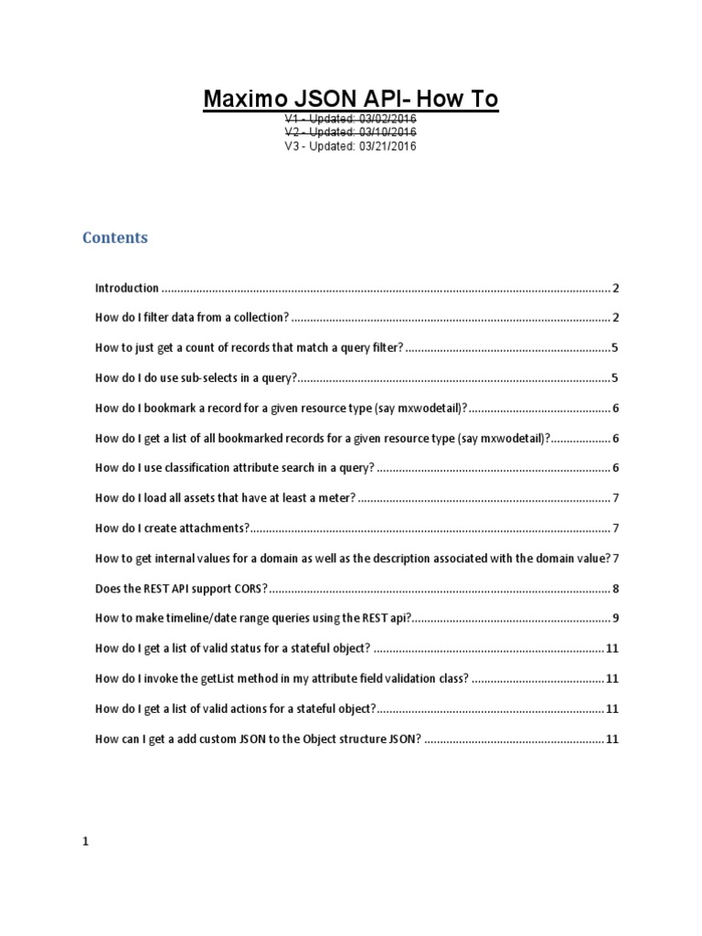 Maximo JSON API - How To | Download Free PDF | Parameter (Computer Programming) | Application ...