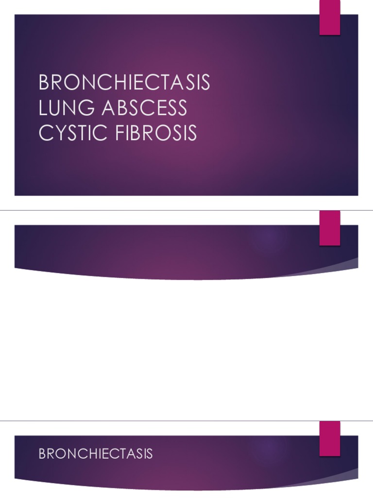 BRONCHIECTASIS | Download Free PDF | Diseases And Disorders | Medical ...