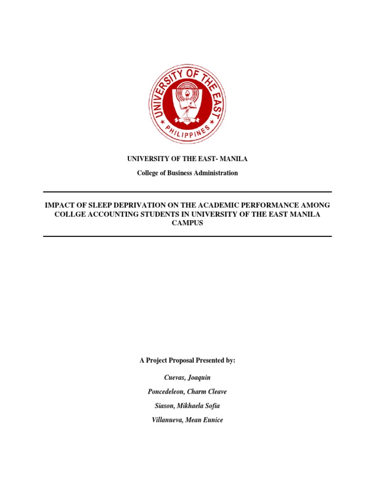Final Project Proposal | PDF | Sleep | Sleep Deprivation