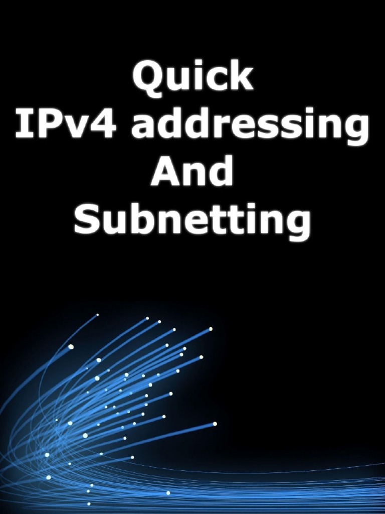 Quick IPv4 Addressing and Subnetting by Olivoy | PDF | Computer Network ...