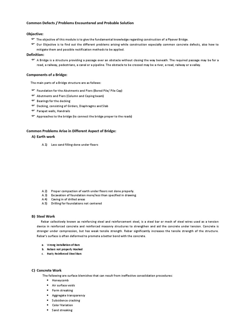 Fundamental Knowledge Regarding Construction of A Flyover Bridge | PDF ...