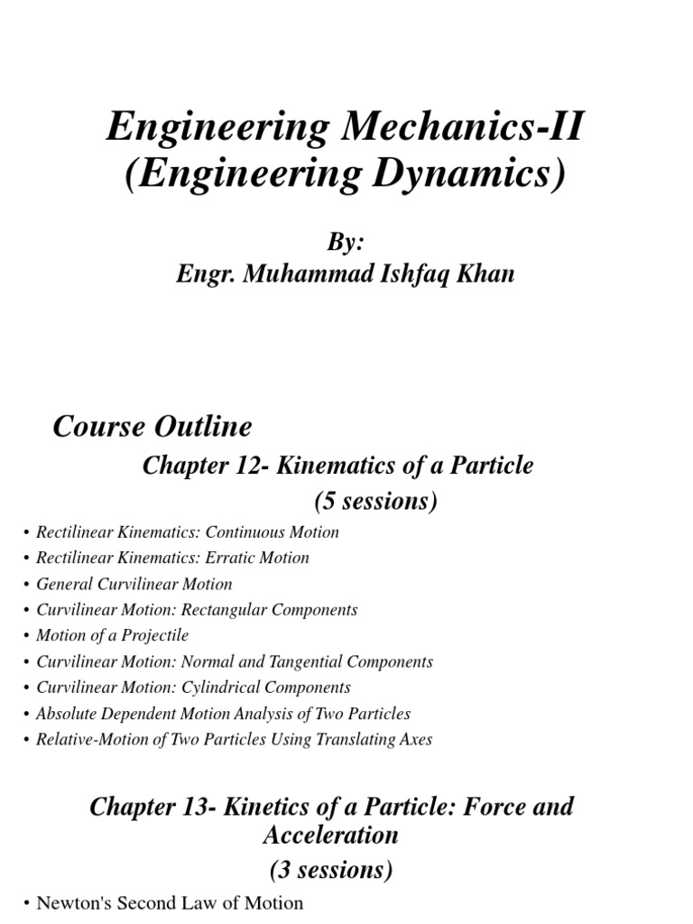 Engineering Dynamics Course Guide | PDF | Rotation Around A Fixed Axis ...