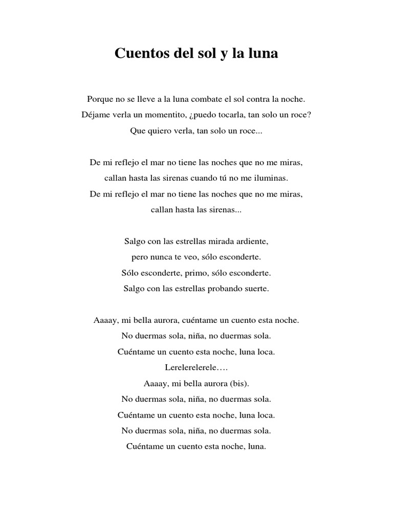 Cuentos Del Sol y La Luna | PDF