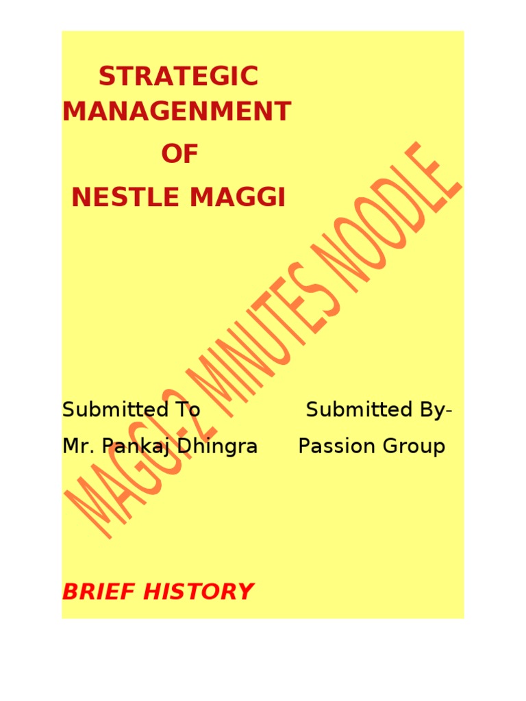 Maggie Strategic Marketing | PDF | Nestlé | Eating Behaviors Of Humans