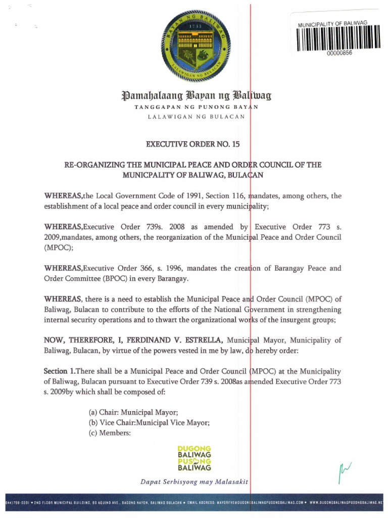 Executive Order 15 PDF | PDF