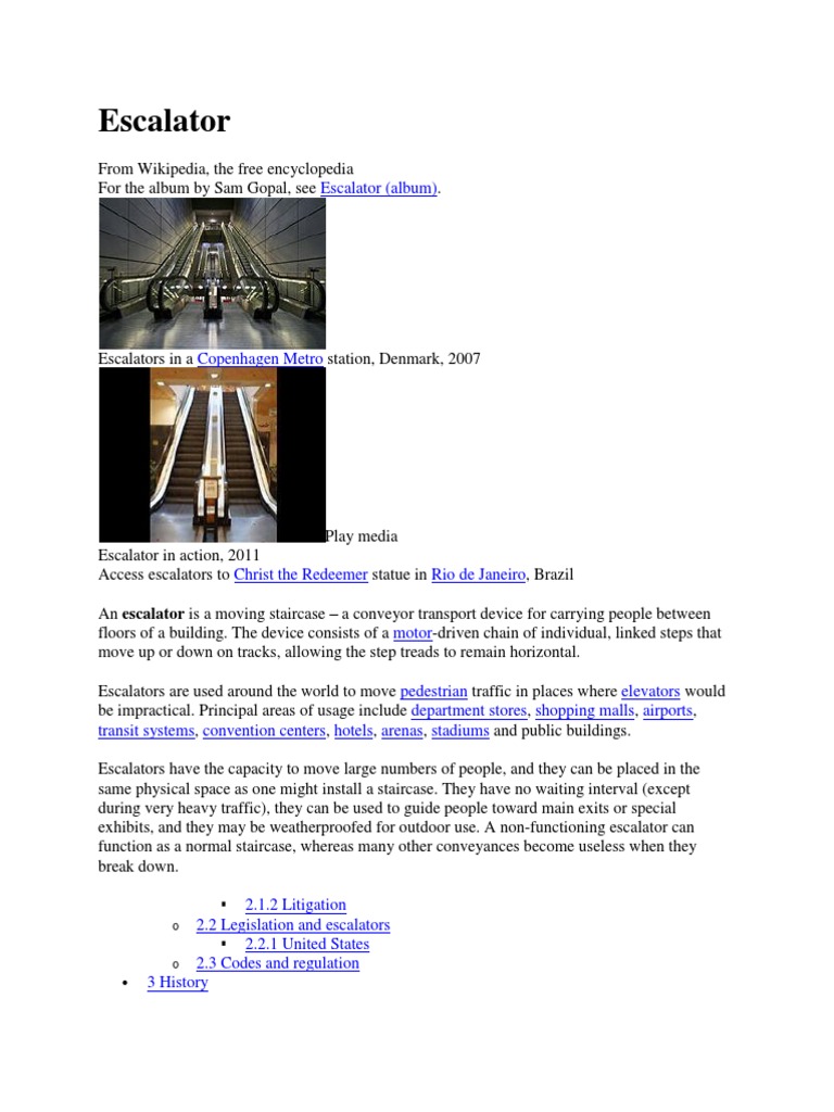 Escalator | PDF | Escalator | Elevator
