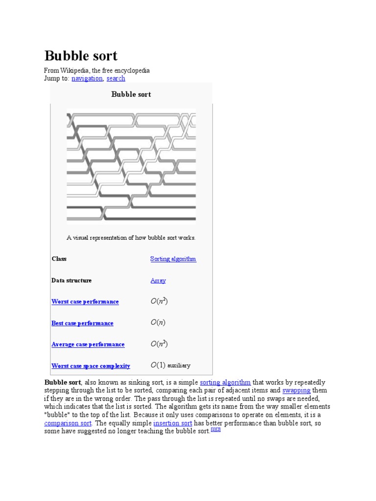 Bubble Sort | PDF | Algorithms And Data Structures | Computing Bubble Sort | PDF | Algorithms And Data Structures | Computing