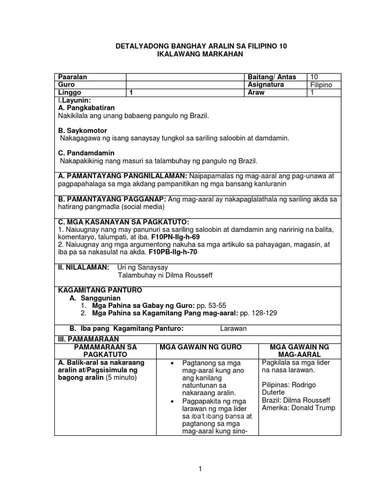 DLP Filipino-Final | PDF