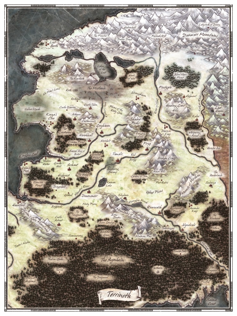 HD Map of Terrinoth | PDF | Ecoregions | Habitat
