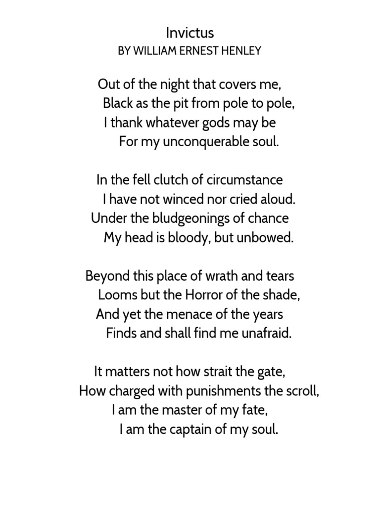 Invictus Poem Analysis and Worksheet | PDF | Religion & Spirituality ...