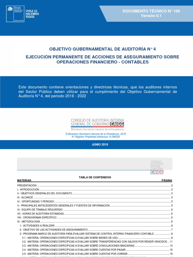 Documento Tecnico N 106 Oga4 | PDF | Bancos | Auditoría