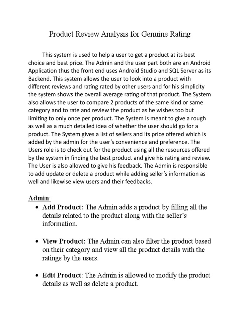 3.product Review Analysis For Genuine Rating | PDF | Microsoft Windows ...