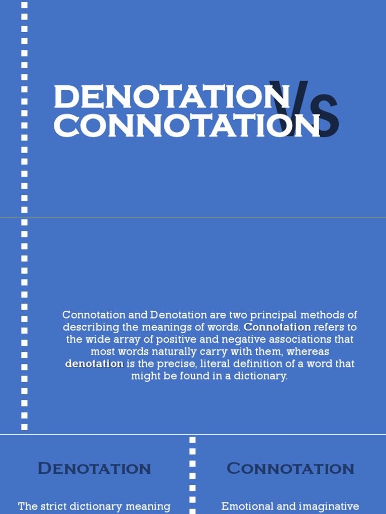 Denotation Connotation | PDF