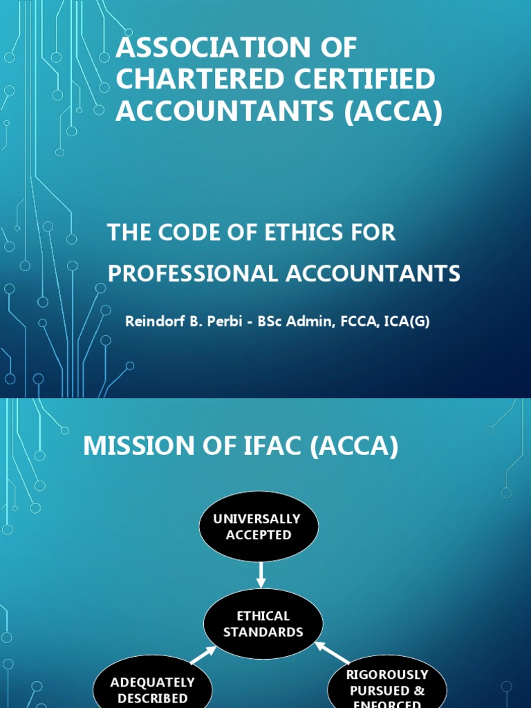 ACCA Presentation On Ethics II | PDF | Integrity | Accounting