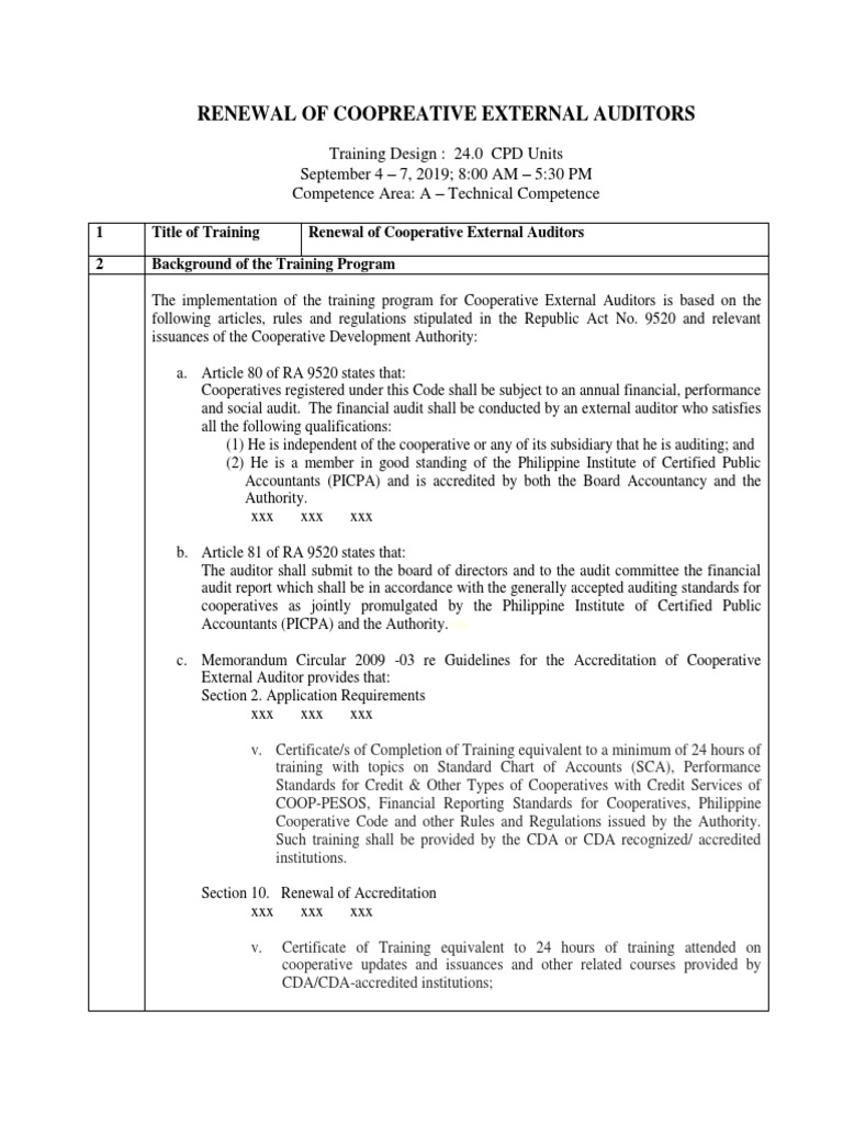 Comprehensive CDA Updates | PDF | Financial Audit | Accounting