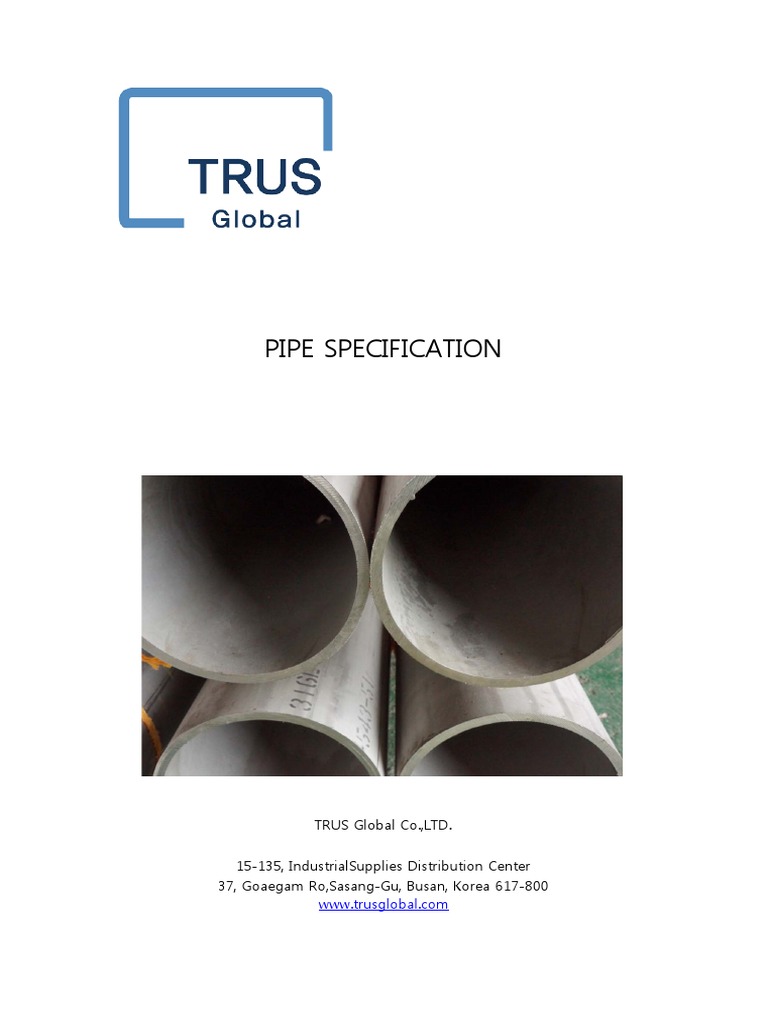 Pipe Specification | PDF | Pipe (Fluid Conveyance) | Polyvinyl Chloride