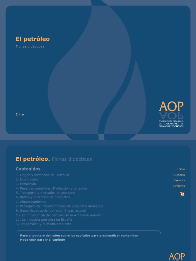 Aop Fichas Didacticas | PDF | Refinería de petróleo | Petróleo