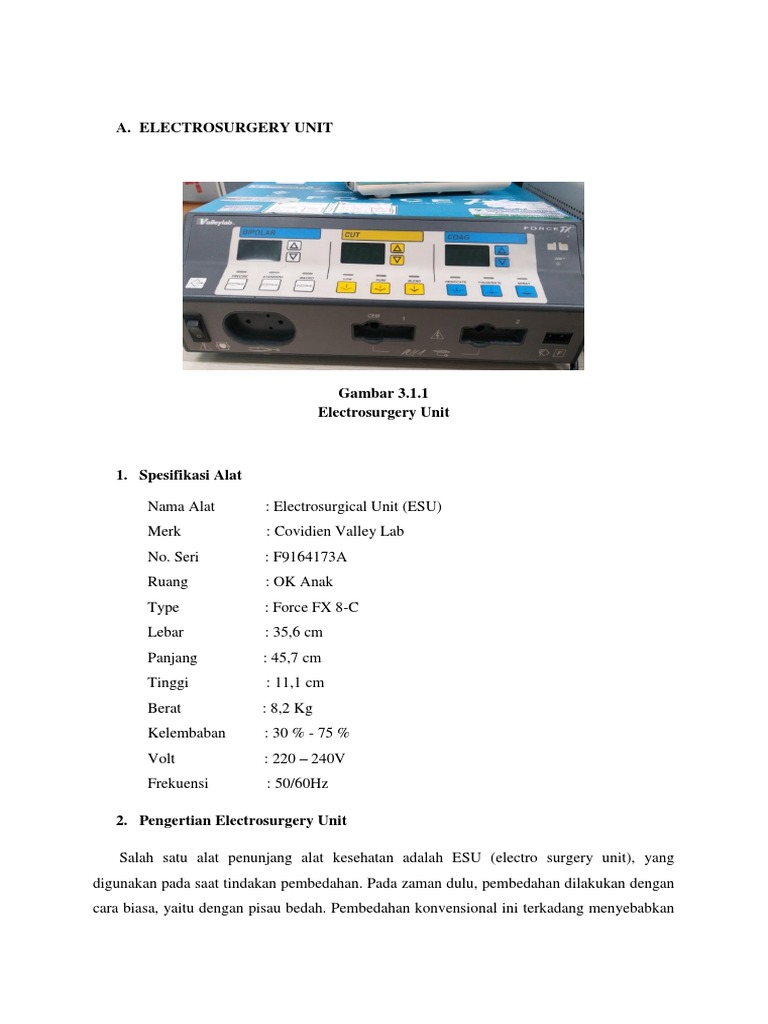 PRINSIP KERJA ELECTROSURGERY UNIT | PDF