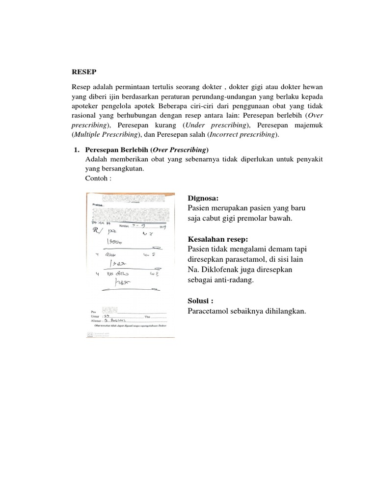 Resep DRP | PDF | Pengembangan Diri | Kesehatan Holistik