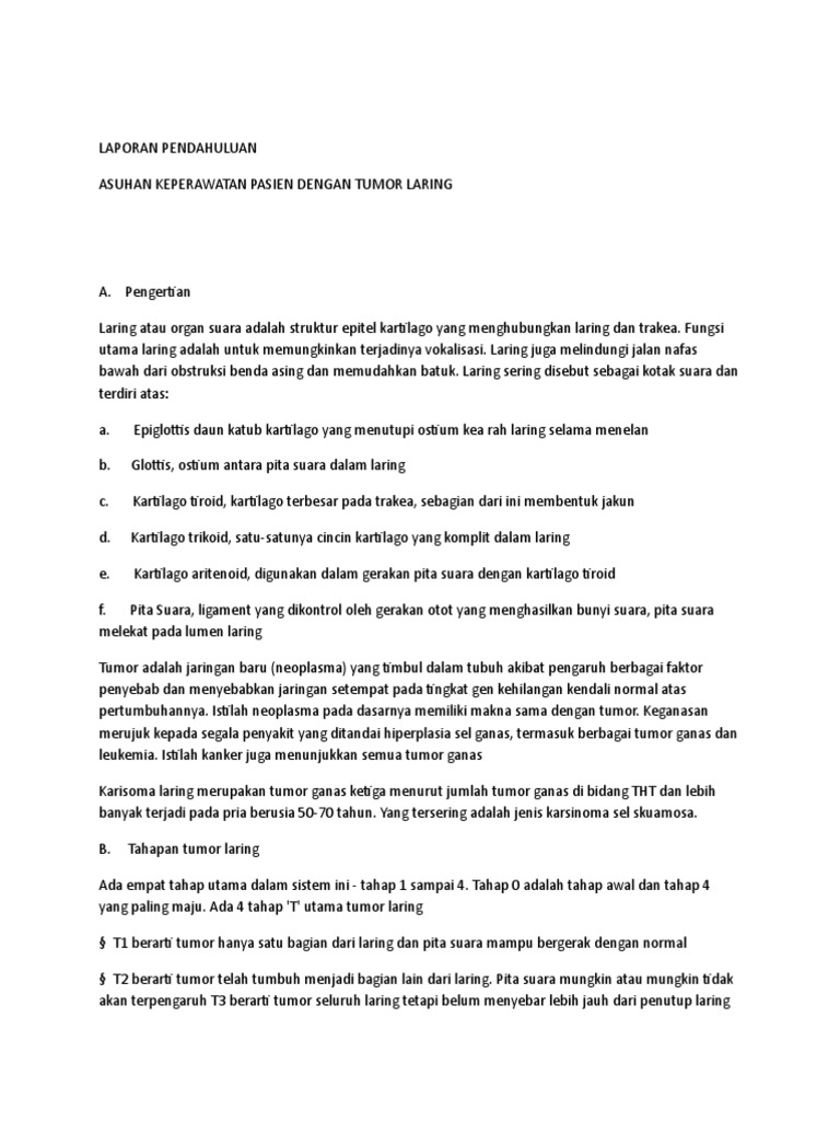 LP Tumor Laring | PDF