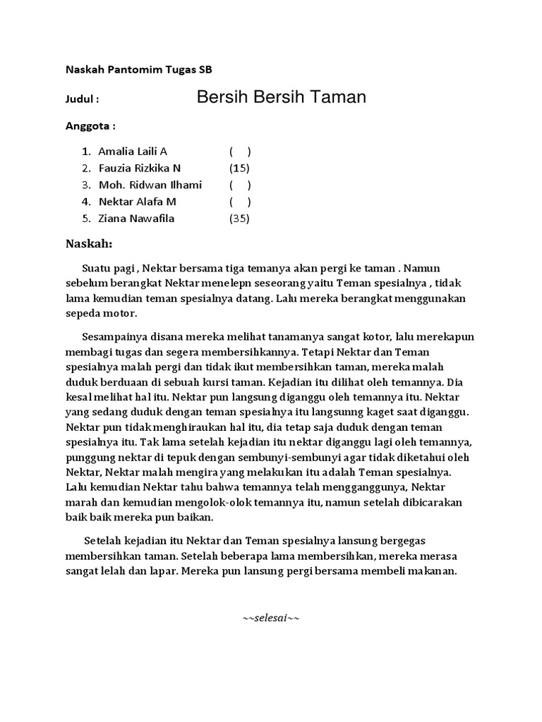Naskah Pantomim | PDF