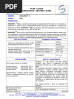 Ficha Tecnica Desengrasante Industrial | PDF | Solvente | Agua