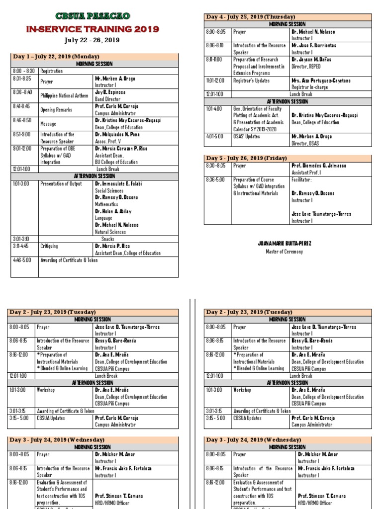 PDF Revised - Program Inset 2019 PDF | Download Free PDF | Academia ...