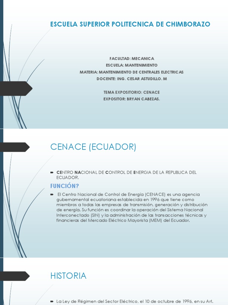 CENACE | PDF | Ecuador | Corporaciones