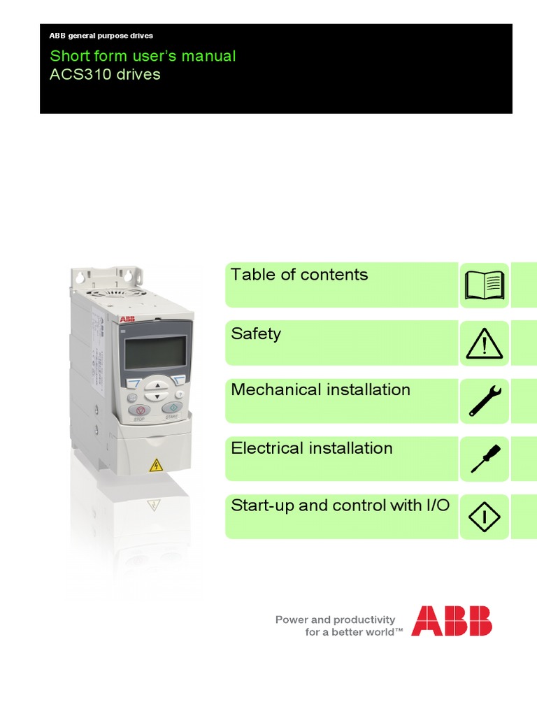 Abb Acs310-1 | PDF | Electric Motor | Electrical Wiring