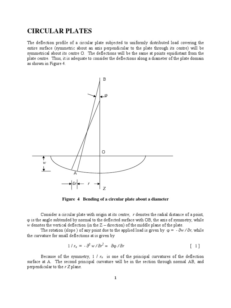 Circular Plates | PDF | Bending | Classical Mechanics
