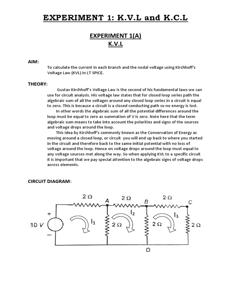 KVL N KCL | PDF | Mechanics | Electronic Engineering