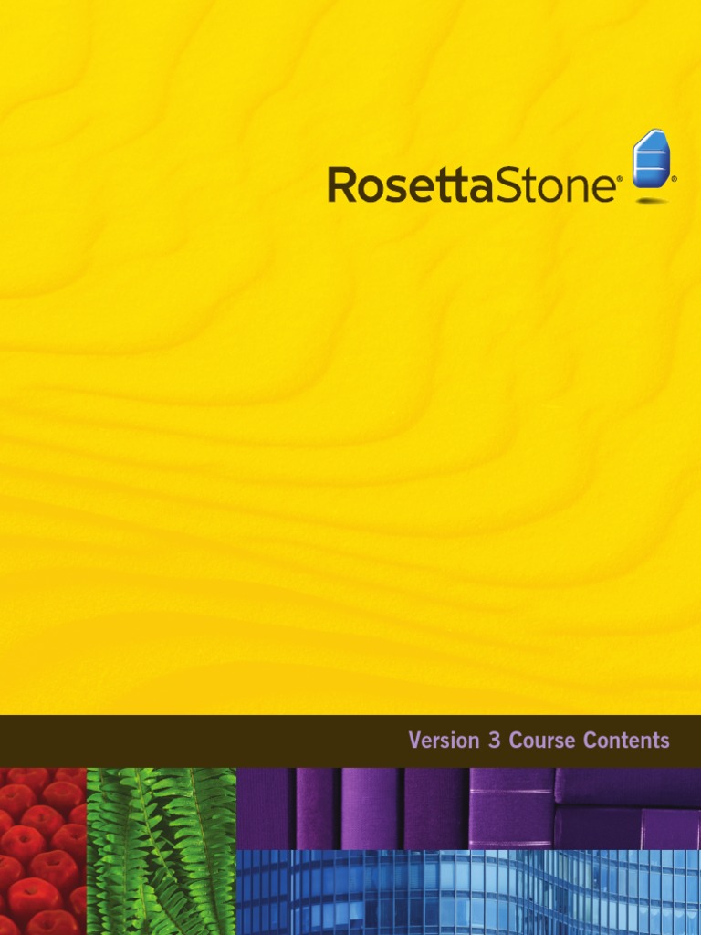 Rosetta Stone Course Content PDF | Download Free PDF | Verb ...