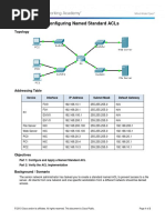 Packet Tracer - Configure Named Standard Ipv4 Acls: Addressing Table | PDF | Ip Address ...