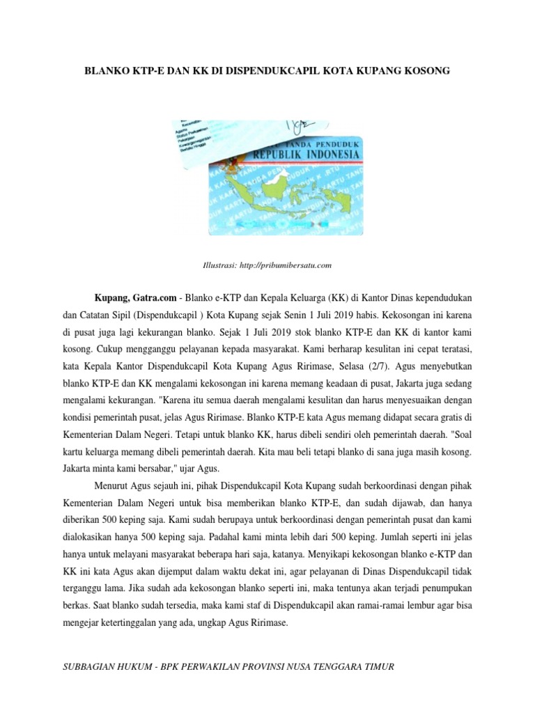 Blanko E KTP Kosong PDF | PDF