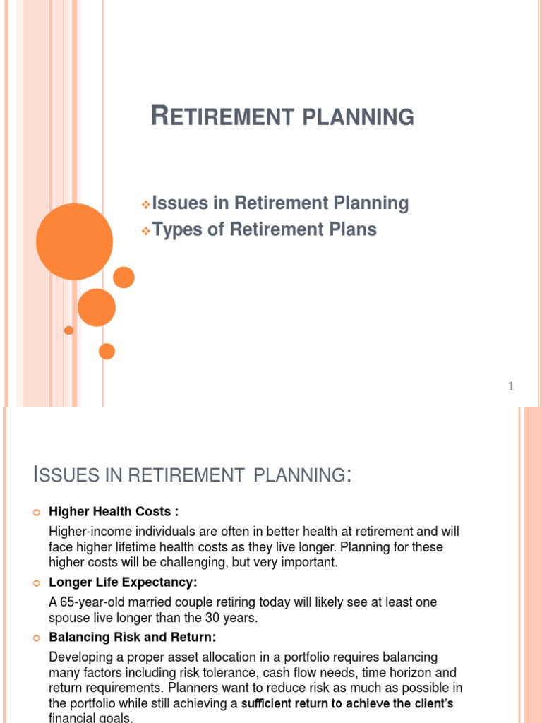 E.Types of Retirement Plans-1 | Individual Retirement Account | 401(K)
