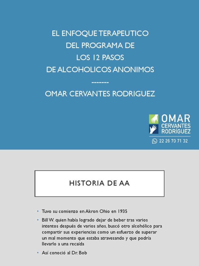 Valor Terapéutico Programa 12 Pasos | PDF | alcoholicos anonimos | Alcoholismo