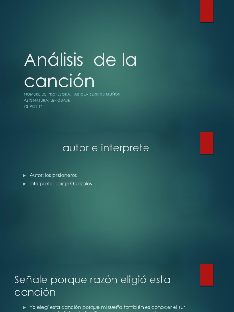 Análisis de La Canción | PDF