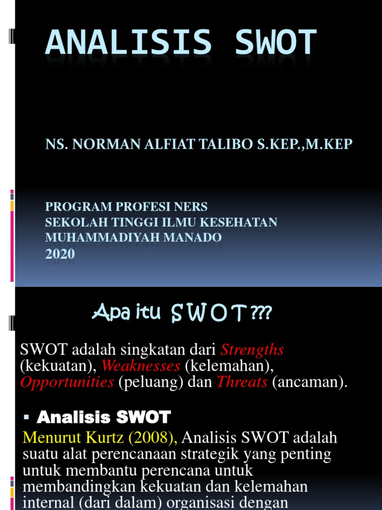 Analisis SWOT untuk Rumah Sakit | PDF