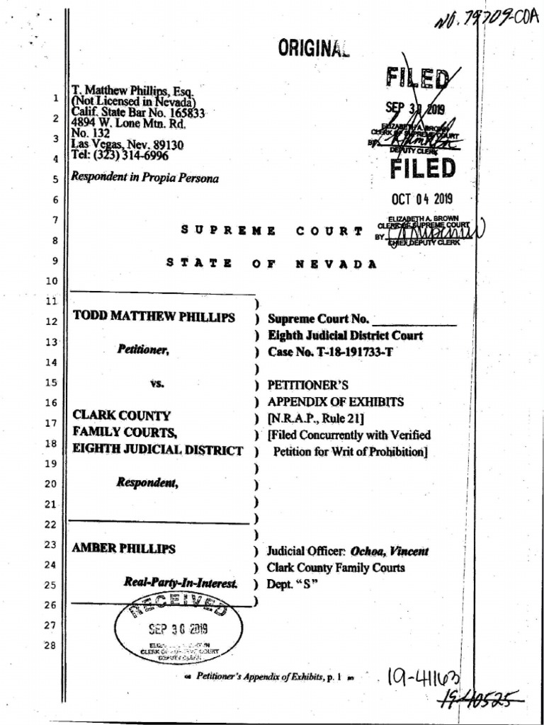 Todd Matthew Phillips vs. Amber Phillips | PDF