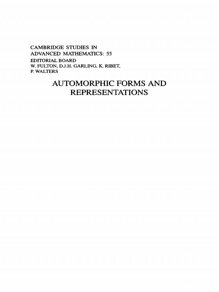Bump Automorphic Forms | PDF